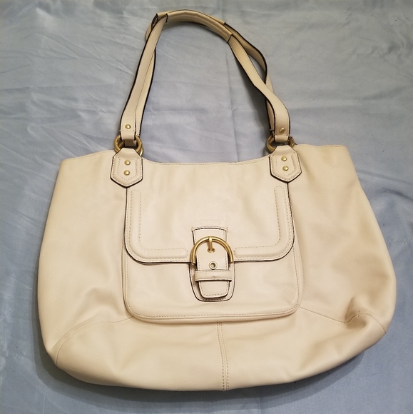 Coach | Bags | Cream Color Coach Campbell Satchel Purse Vintage | Poshmark
